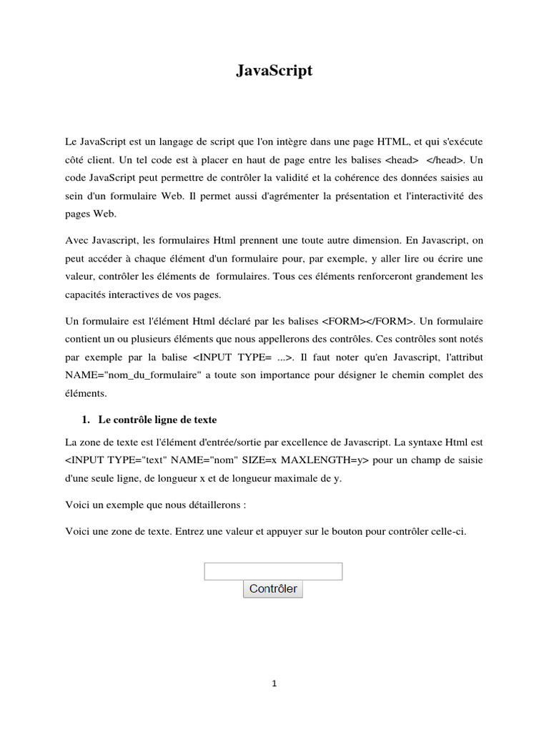 Chapitre 4 | PDF | JavaScript | Html