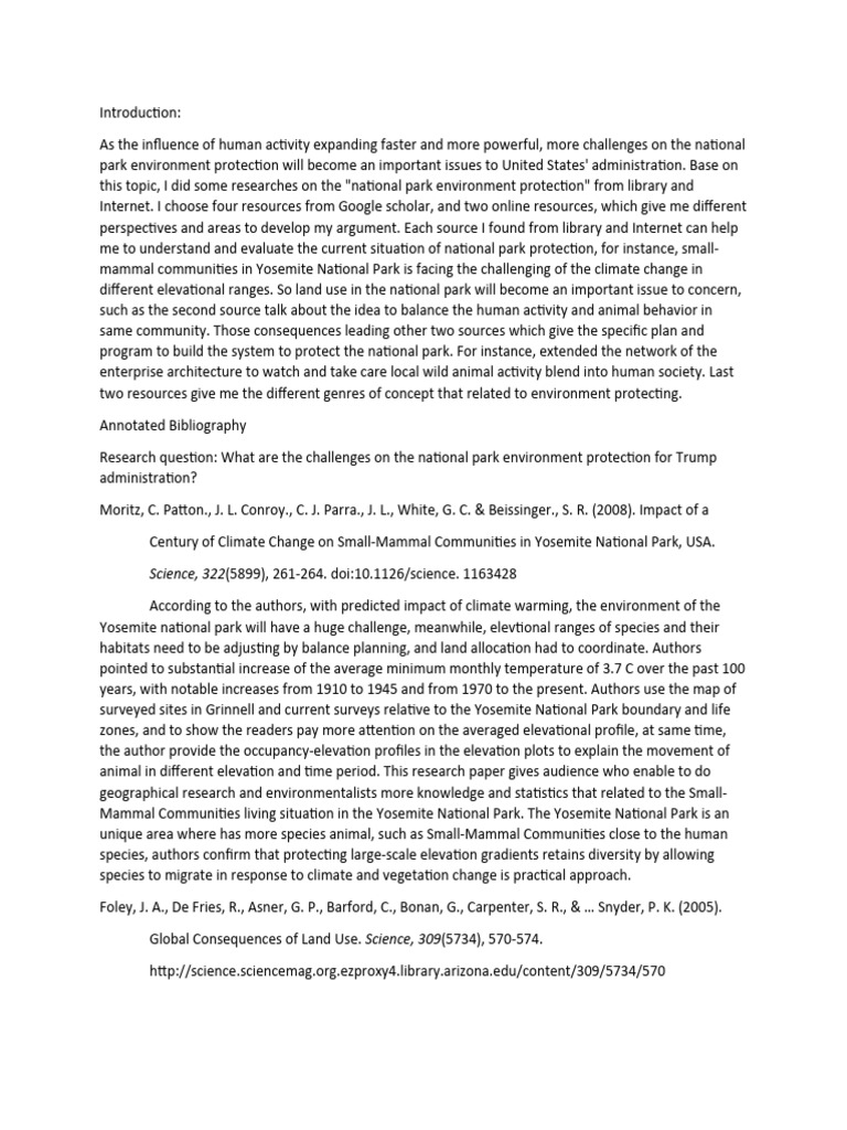 Student Annotated Bibliography 4 | PDF | Climate Change | Natural ...