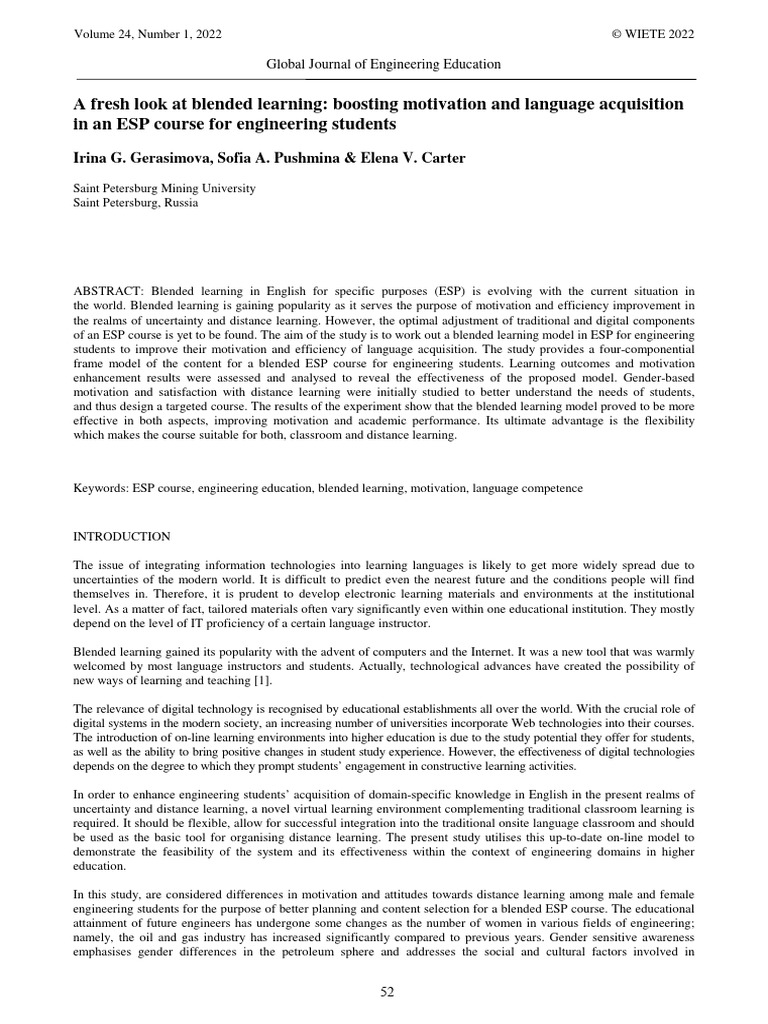 A fresh look at blended learning boosting motivation and language acquisition | PDF | Learning ...