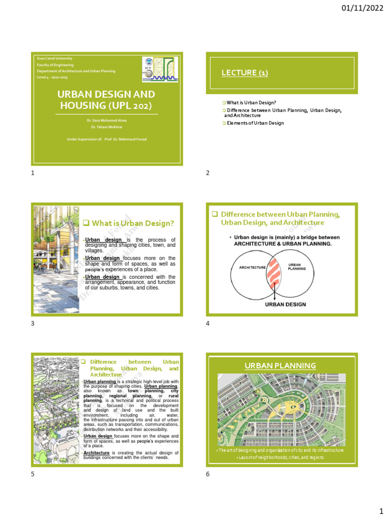 Urban Design Lec 1-1 | Download Free PDF | Urban Design | Swot Analysis