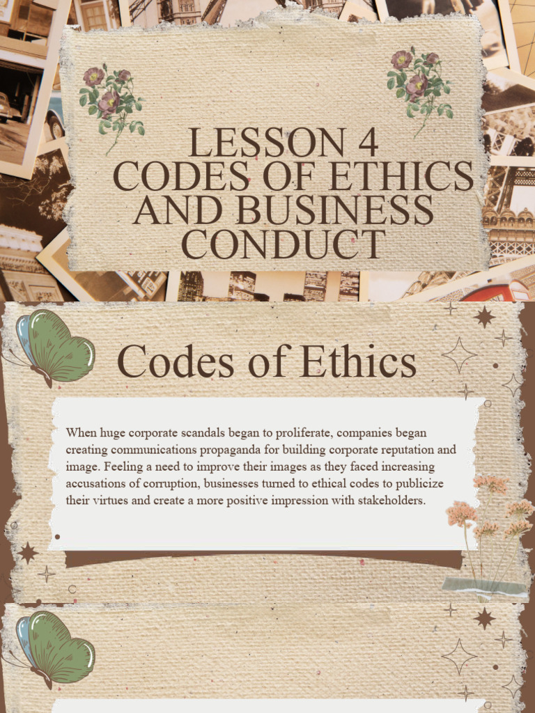 Codes of Ethics and Business Conduct | PDF | Organizational Culture ...