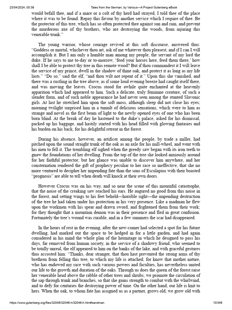 Story of German tales | PDF
