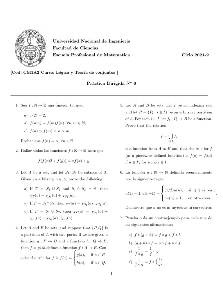 Cm1a2 PD6 2021 2 | PDF | Función (Matemáticas) | Relaciones matematicas