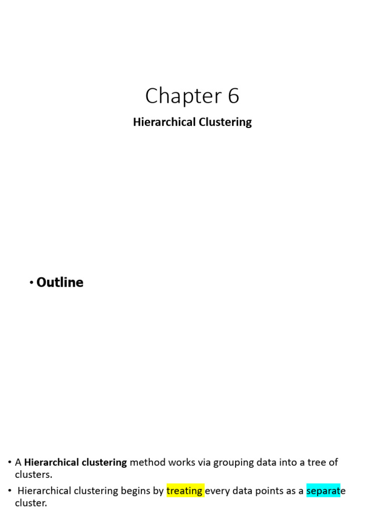 6 - Chapter 6 - Hierarchical Clustering | PDF | Cluster Analysis | Machine Learning