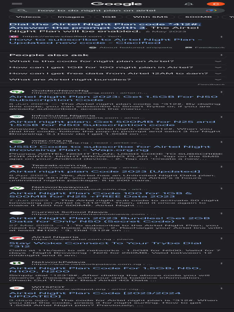 How To Do Night Plan On Airtel - Google Search | PDF | Mobile ...