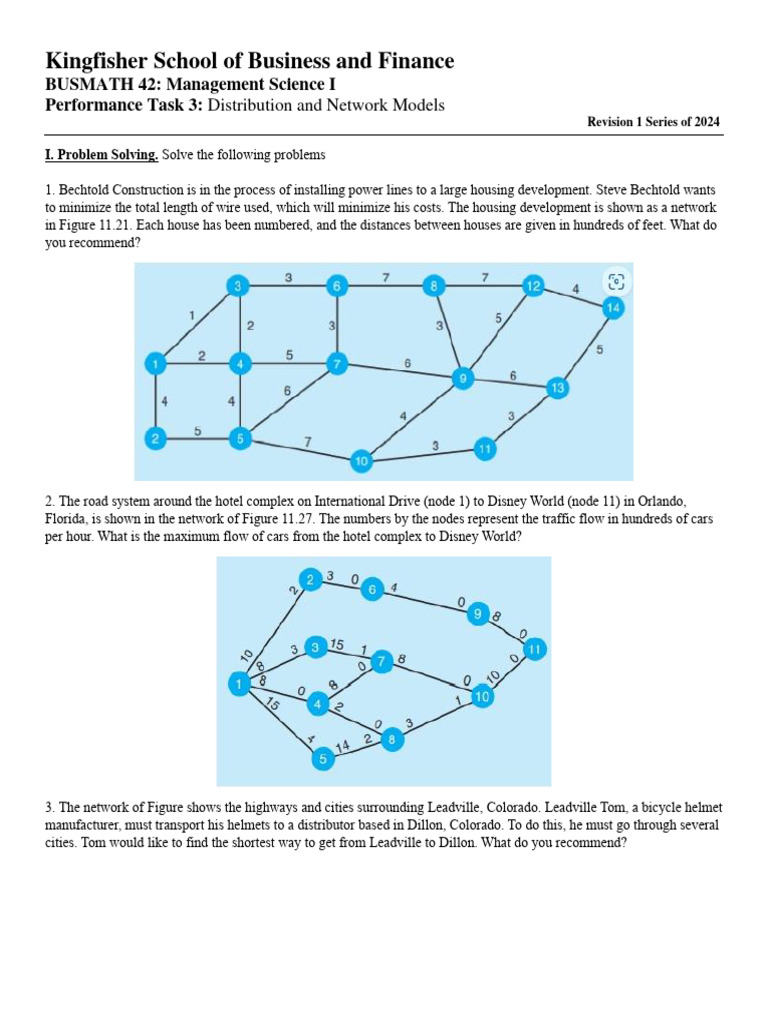 PT 3 Distribution and Network Models | PDF