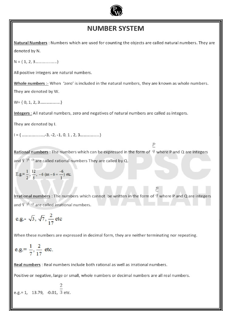 Number System | PDF