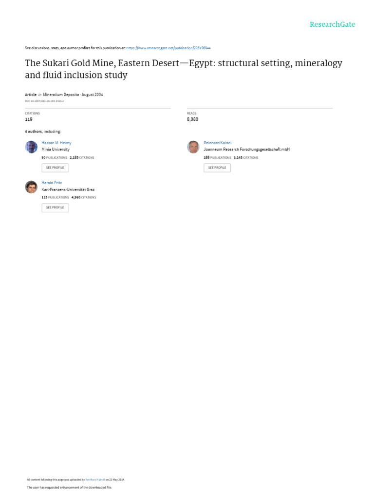 Sukari Gold Mine | Download Free PDF | Fault (Geology) | Petrology