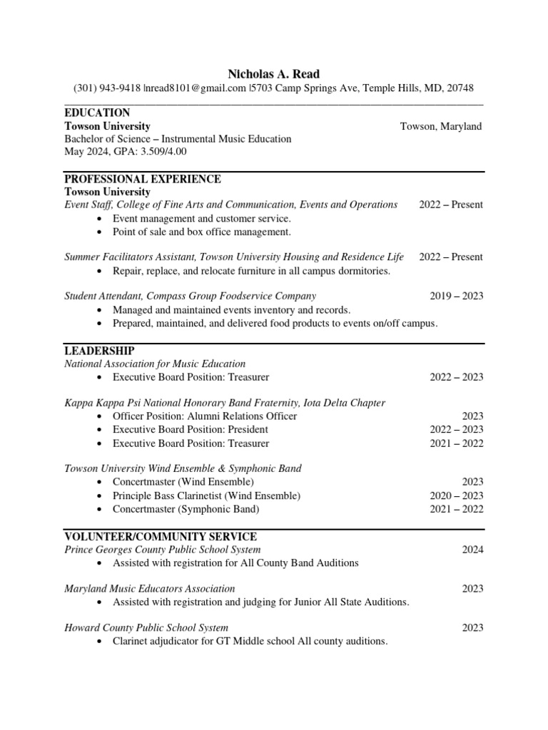 Resume Feb | PDF | Fraternities And Sororities