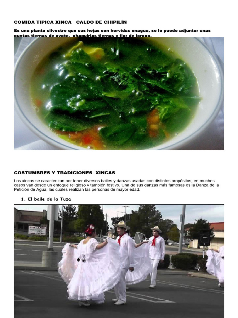 Comida Tipica Xinca Caldo de Chipilín | PDF