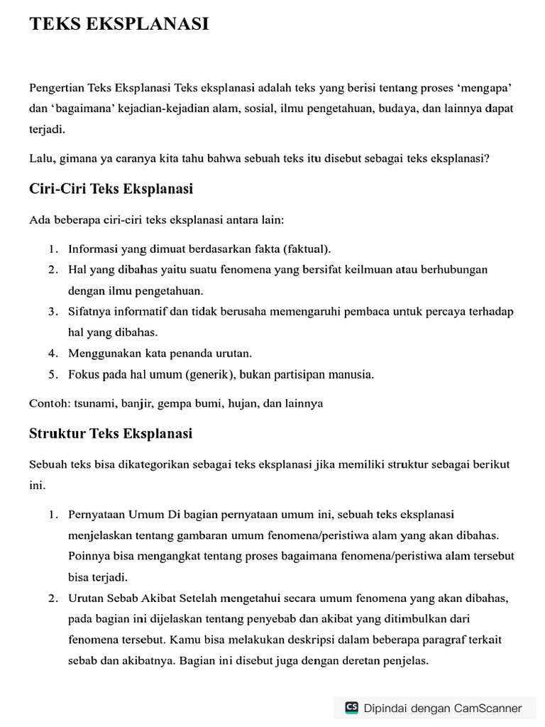 teks eksplanasi | PDF