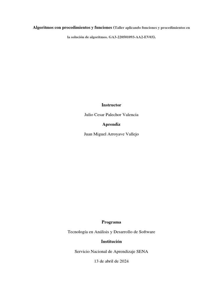 Procedimientos y Funciones | PDF | Algoritmos | Informática teórica