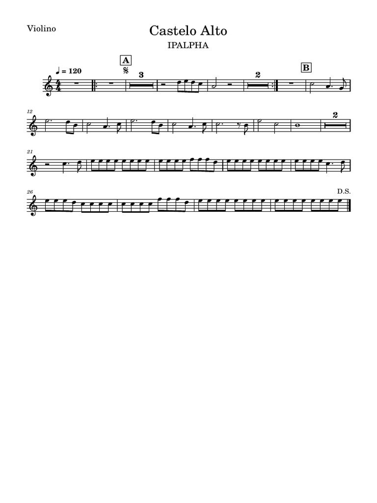 Castelo Forte - IPALPHA-Violino | PDF
