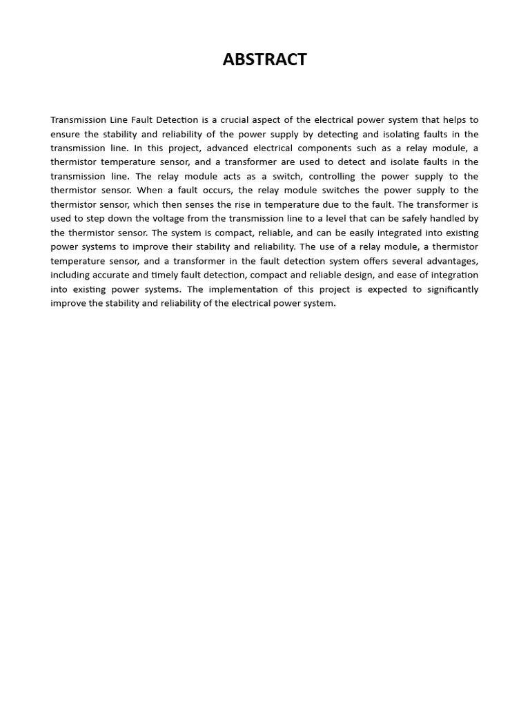 Transformer Overload Protection System | PDF | Power Supply | Electric ...