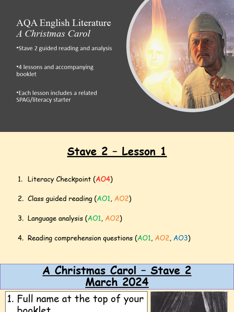 Stave 2 Analysis of A Christmas Carol | PDF | Ebenezer Scrooge | A ...