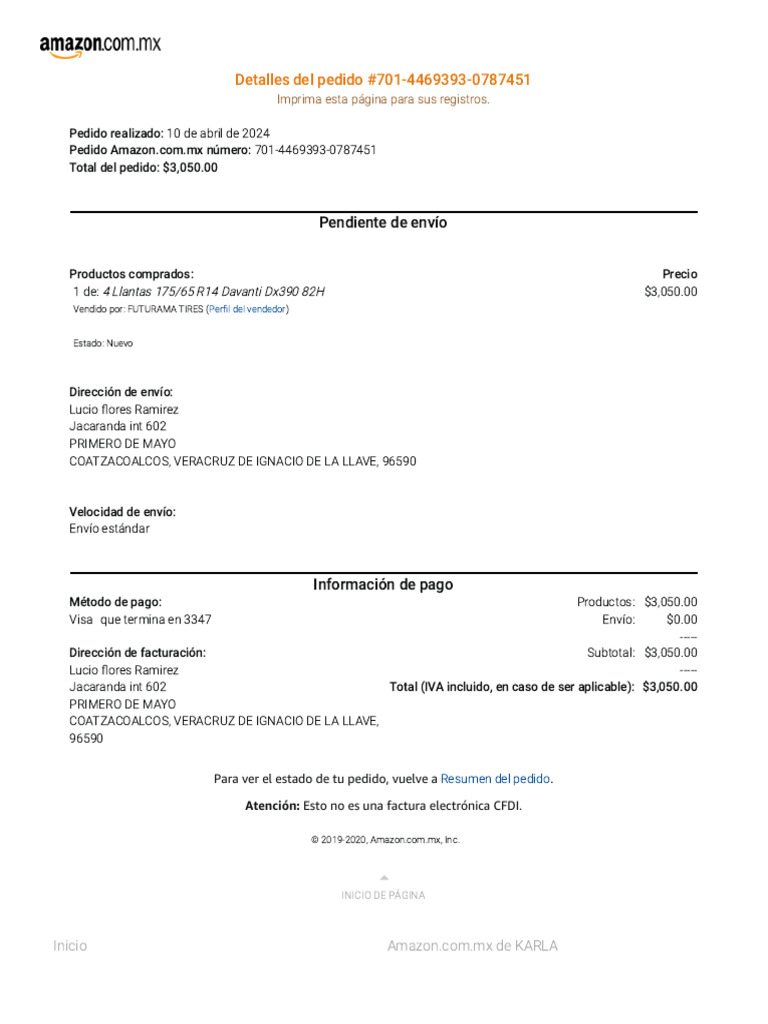 .MX - Pedido 701-4469393-0787451 | PDF