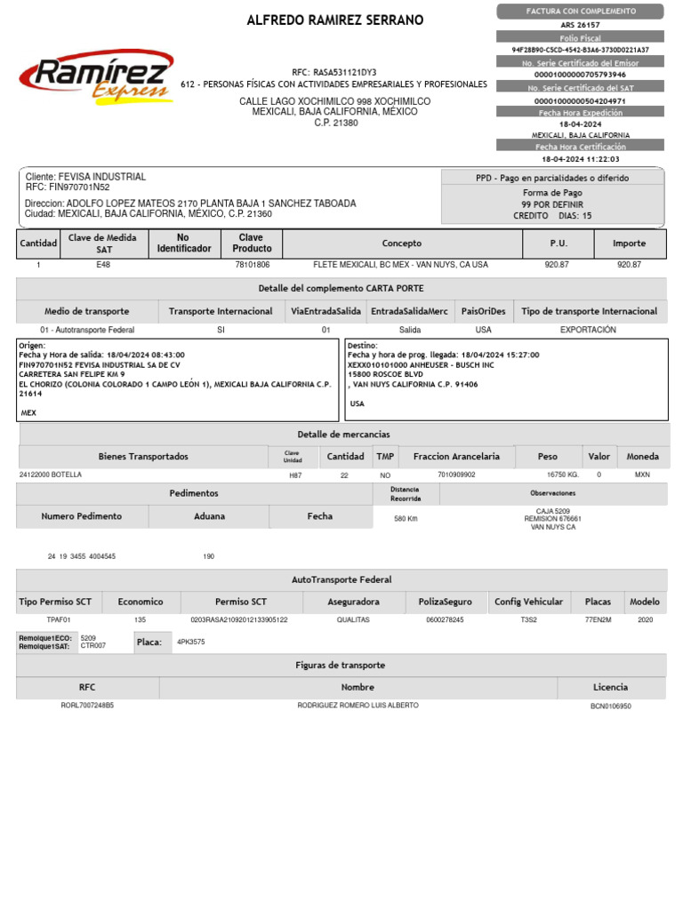 RFC: RASA531121DY3 612 - Personas Físicas Con Actividades Empresariales ...