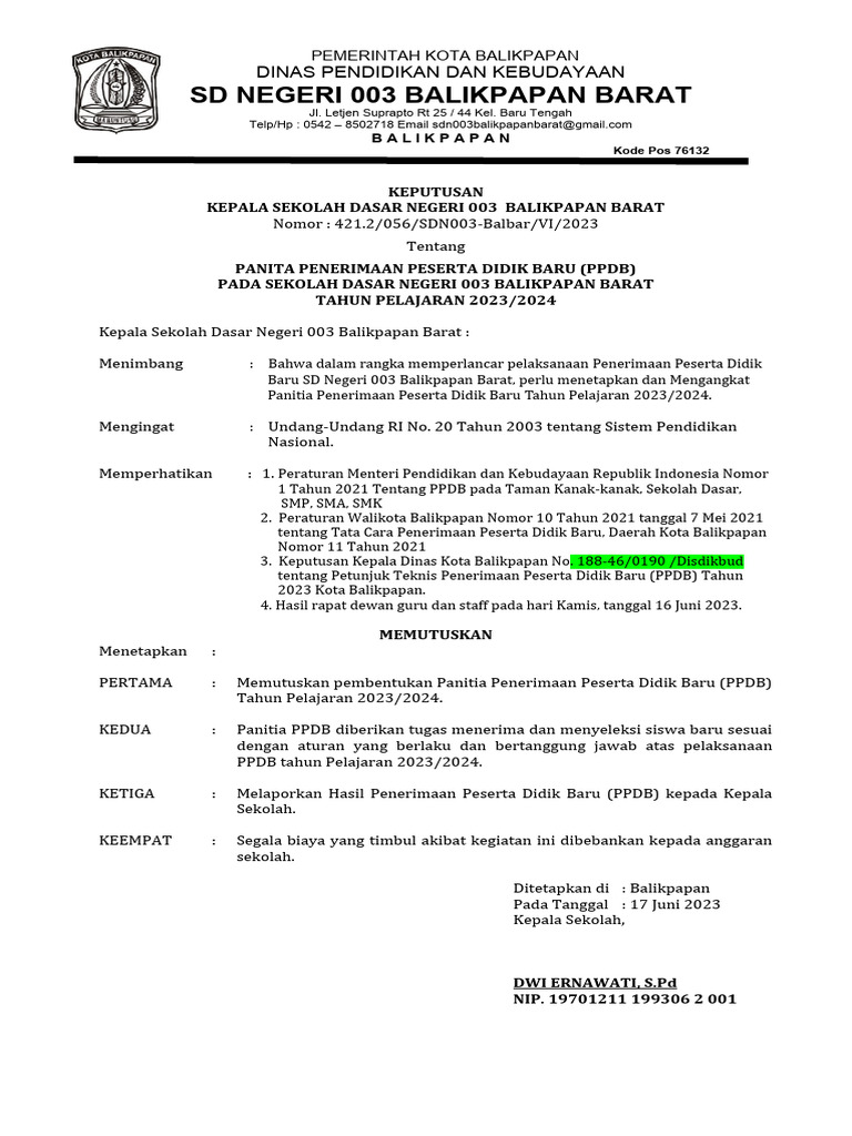 SK PPDB 2023-2024 FIX 003 BAL-BAR (Repaired) | PDF