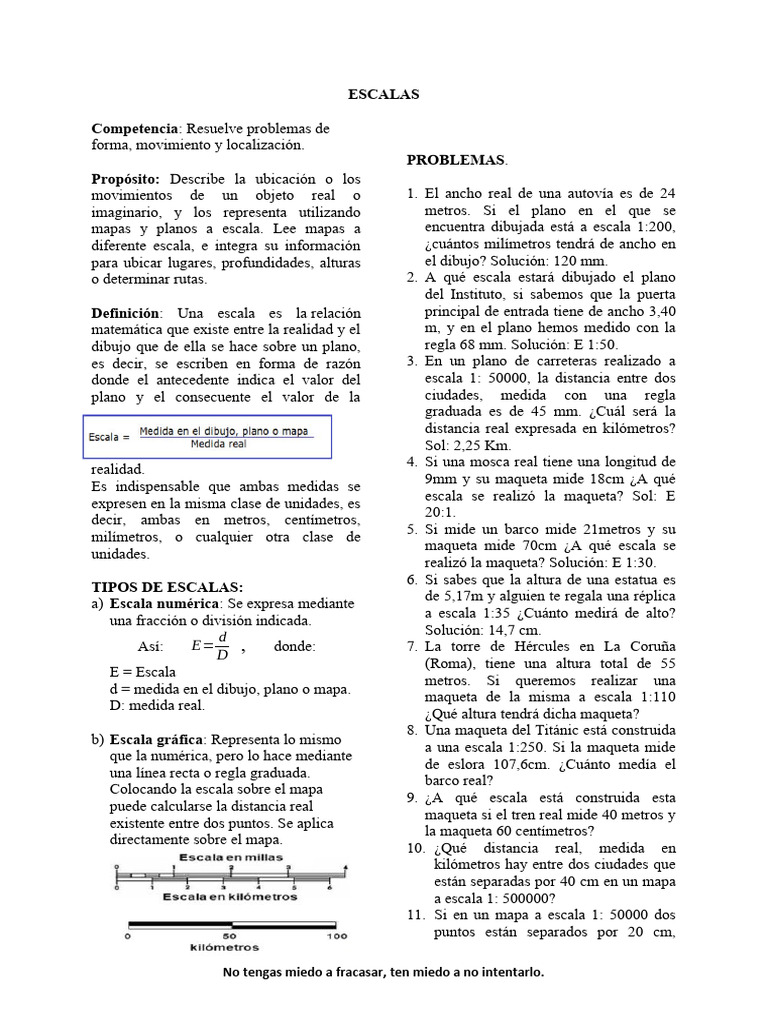 Escalas en Matemáticas para Primaria | PDF