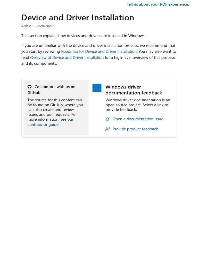 Windows Hardware Drivers Install | PDF | Device Driver | Microsoft Windows