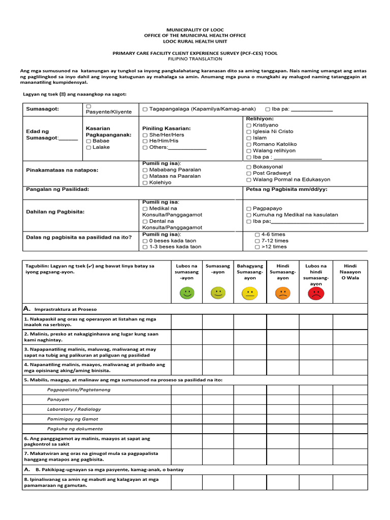 (Filipino) PCF-CES Tool | PDF