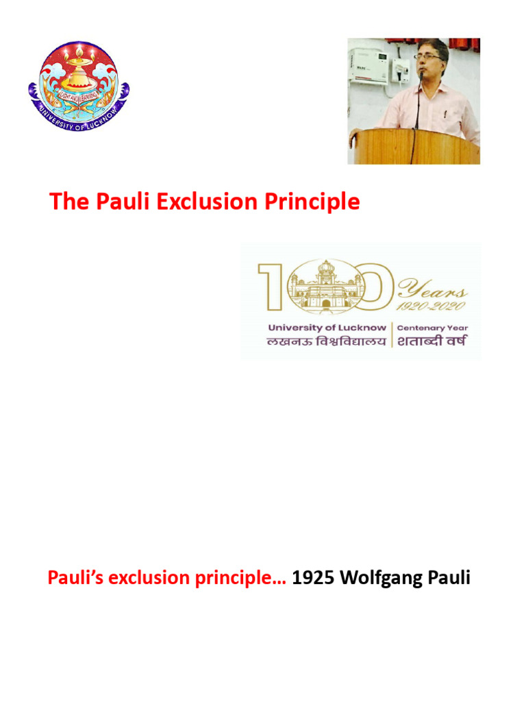 Understanding Pauli's Exclusion Principle | PDF | Spin (Physics ...