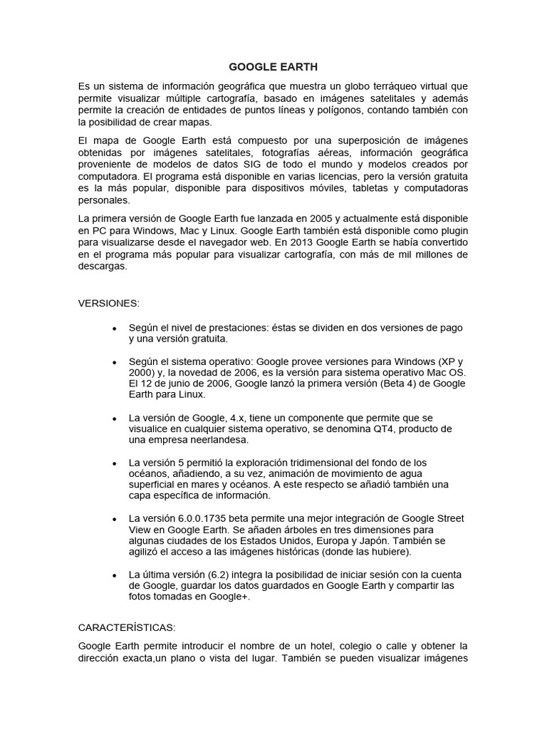 GOOGLE EARTH | PDF | Informática | Software