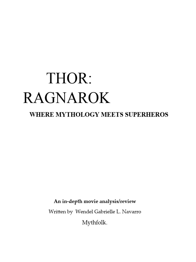 Thor: Ragnarok Movie Analysis Review | PDF