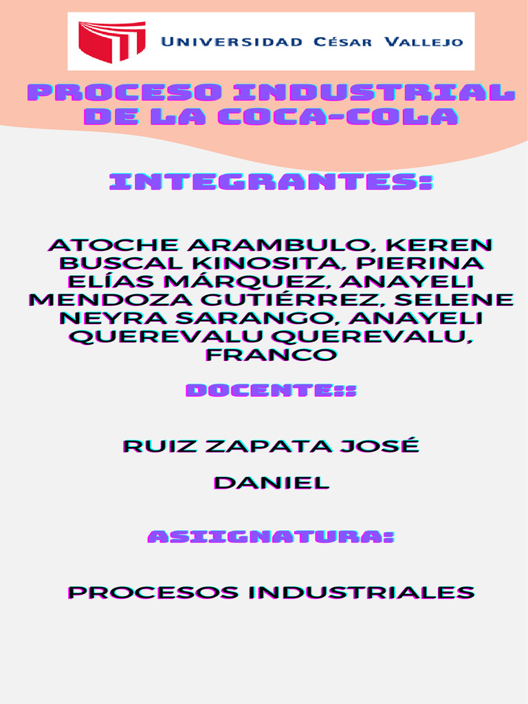 Proceso Industrial de la Coca-cola | PDF