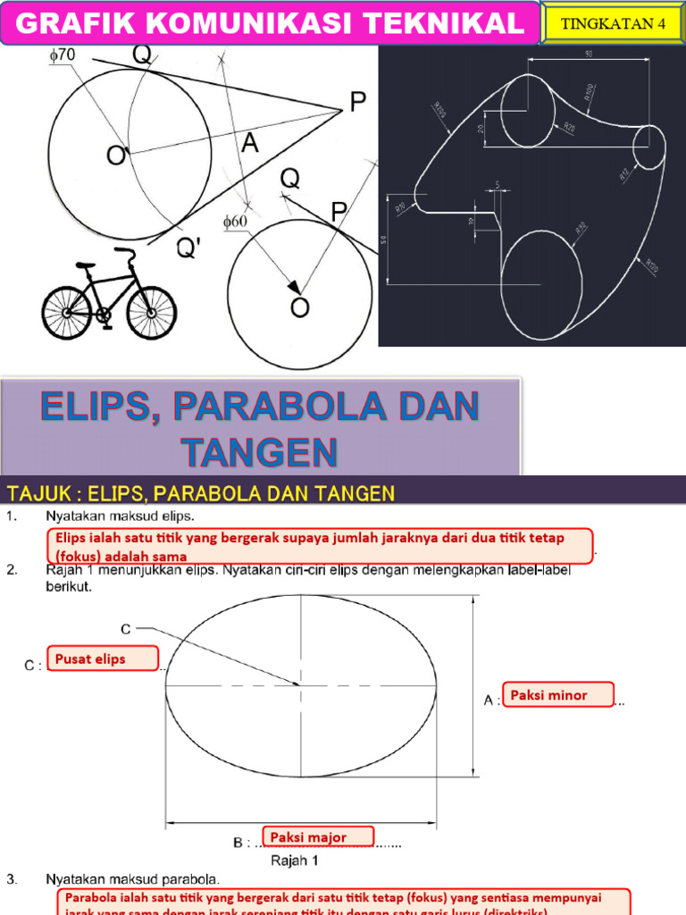 5.0 Elips, Parabola Dan Tangen | PDF
