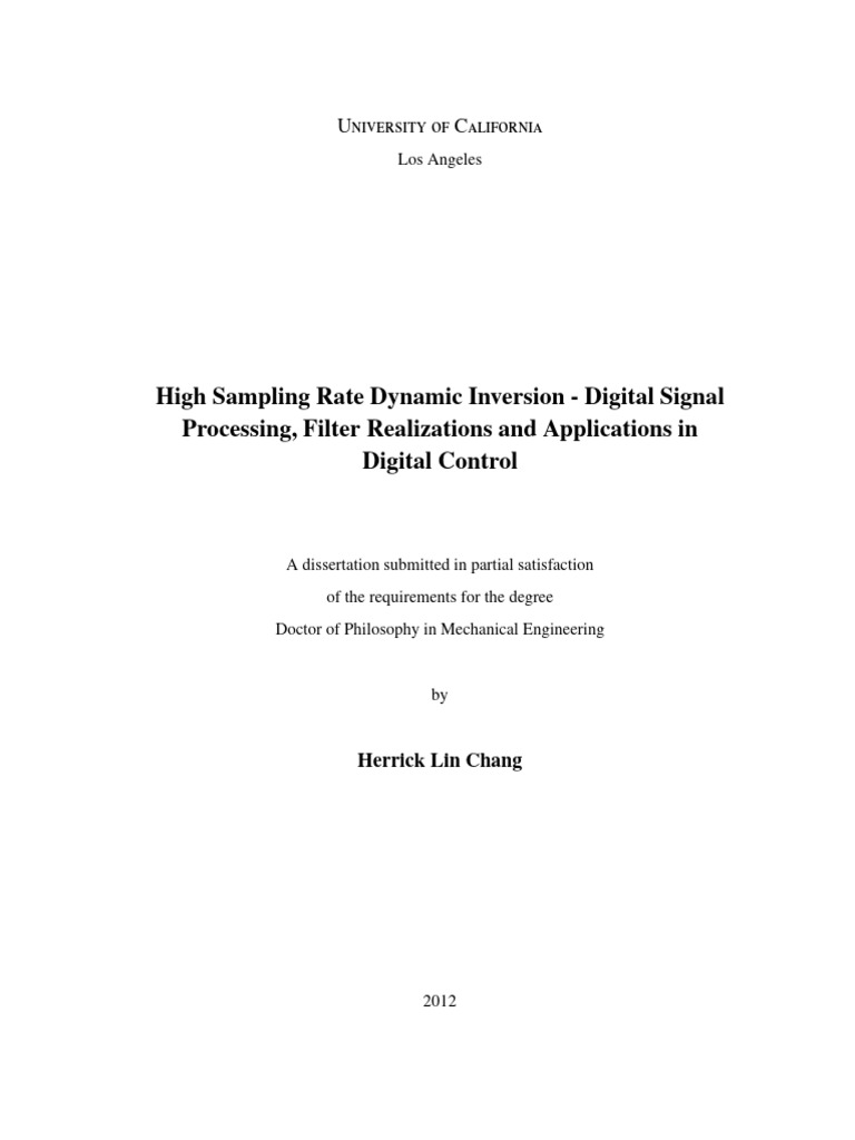 High Sampling Rate Dynamic Inversion - Digital Signal Processing ...