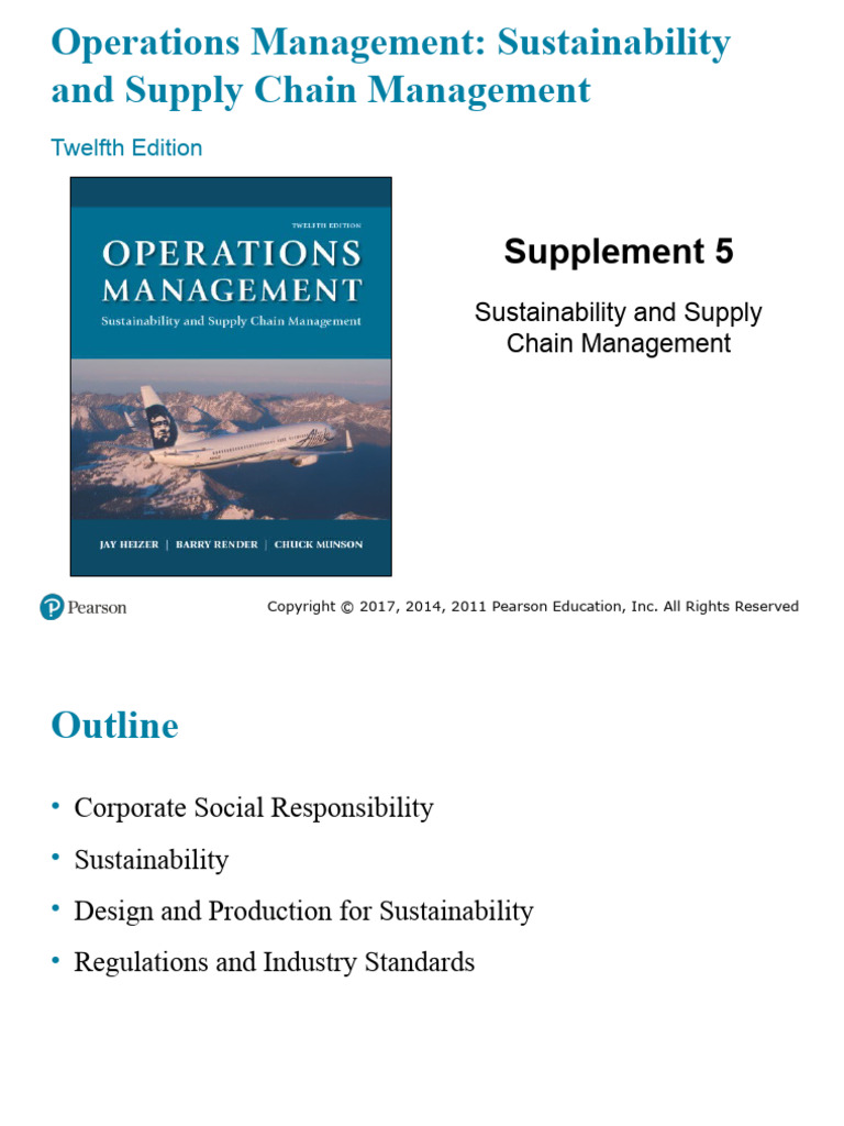 Chapter 5 Supplement - Sustainability and SCM | PDF | Corporate Social Responsibility ...