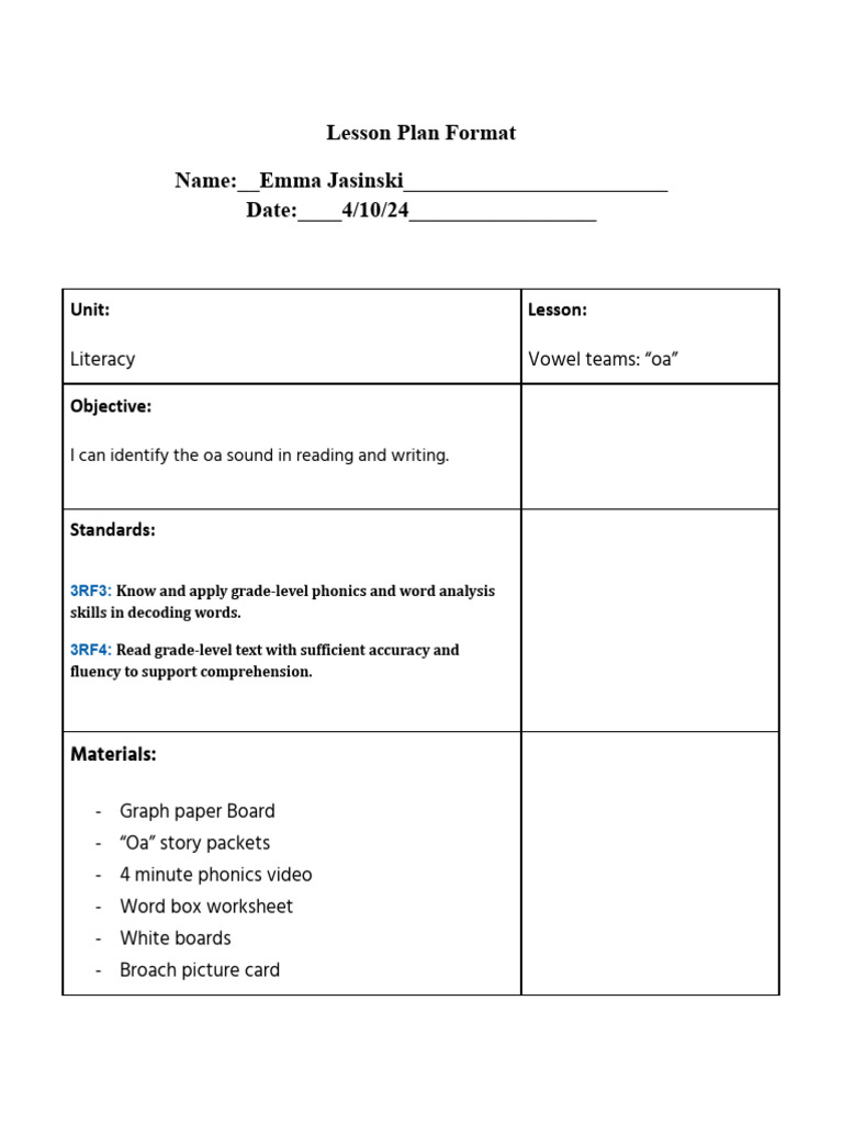 Lesson 5 Observation | Download Free PDF | Phonics | Cognitive Psychology