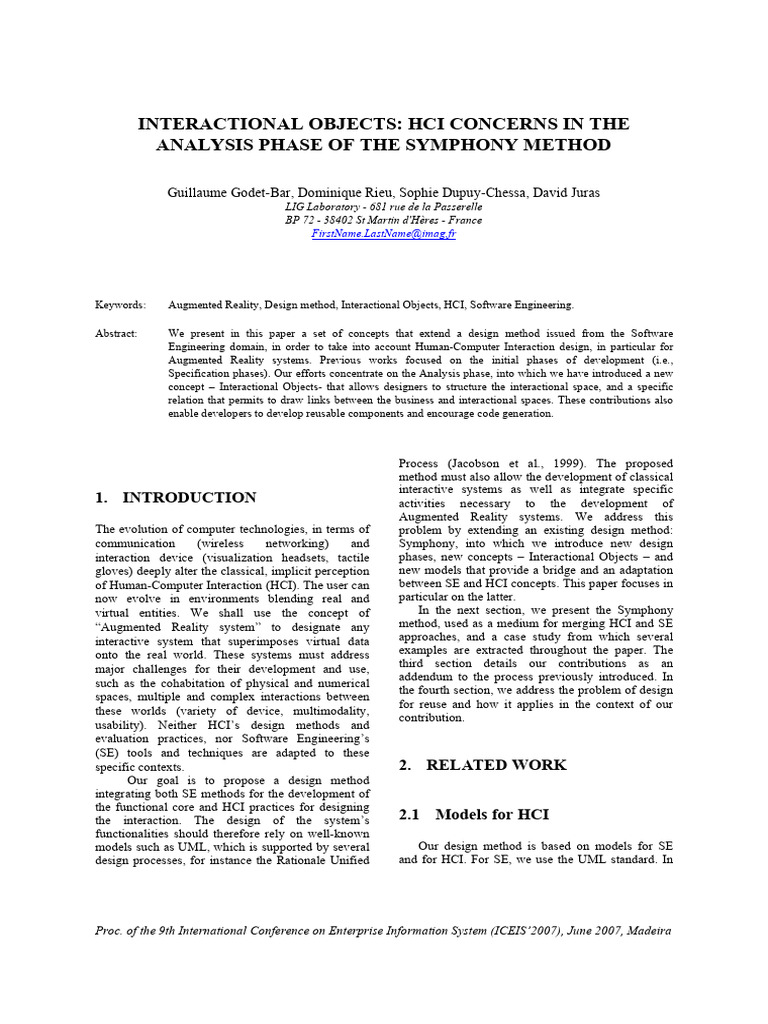 ConceptionIHM Lect3 | PDF | Human–Computer Interaction | Augmented Reality