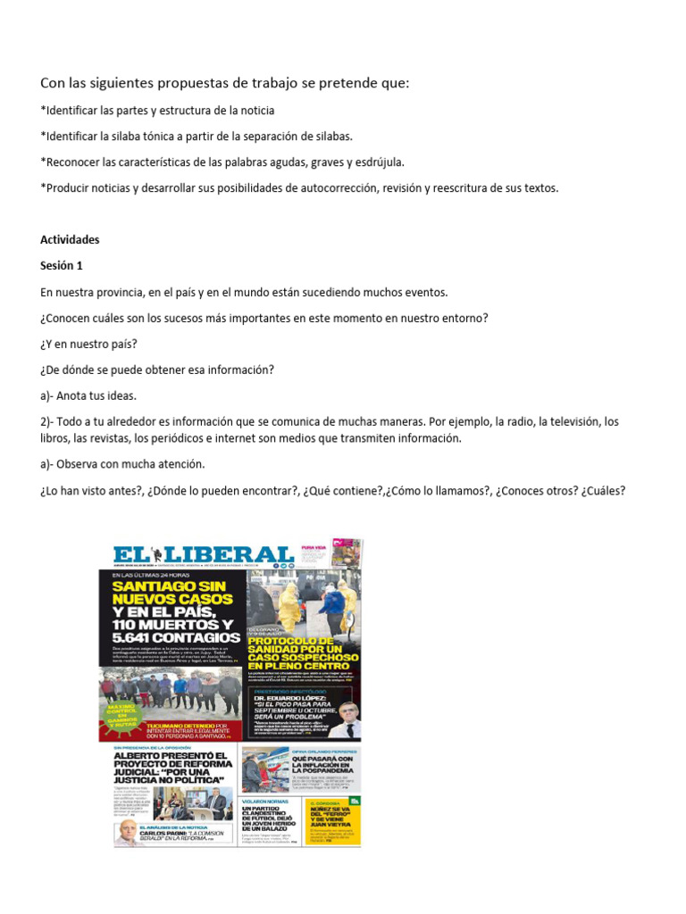 Secuencia La Noticia | PDF