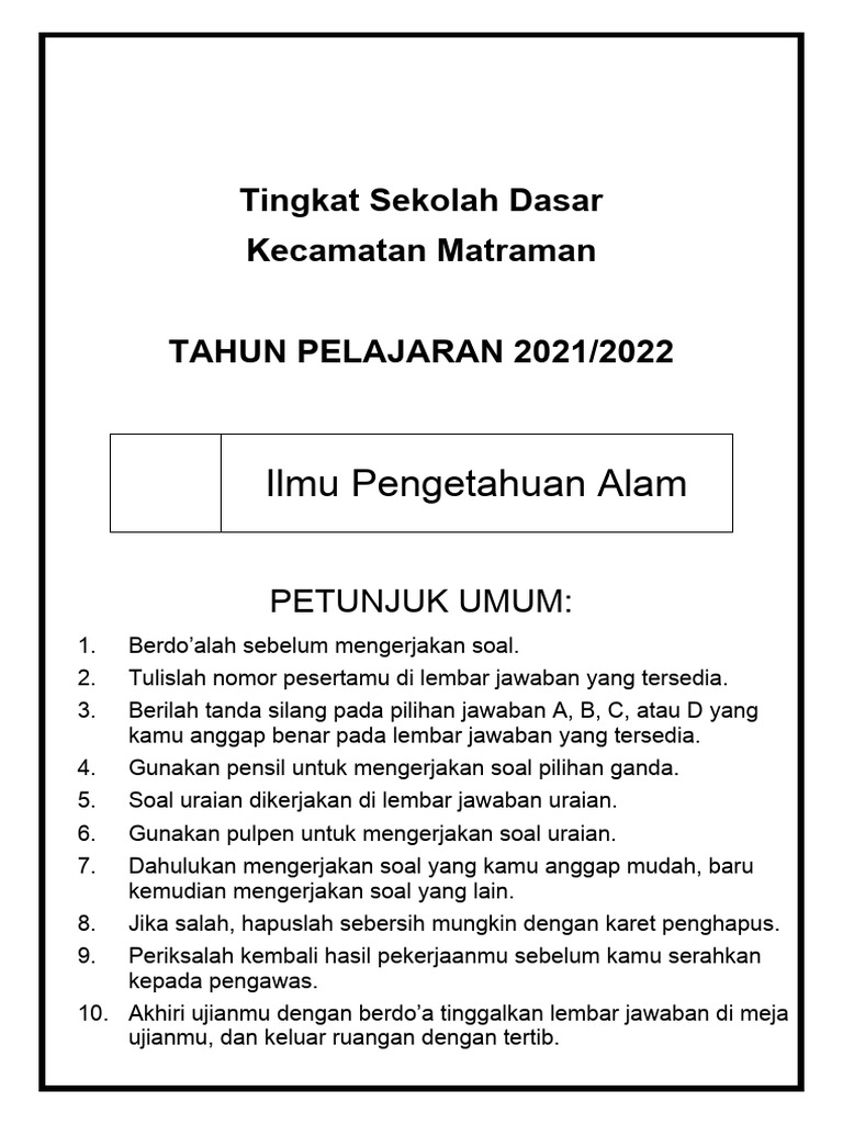 Soal To Ipa Paket 2 Fix | PDF