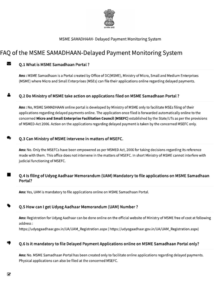MSME FAQ On Claims | PDF