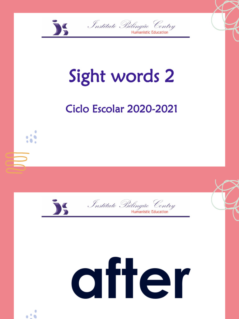 Sight Words 2 | PDF