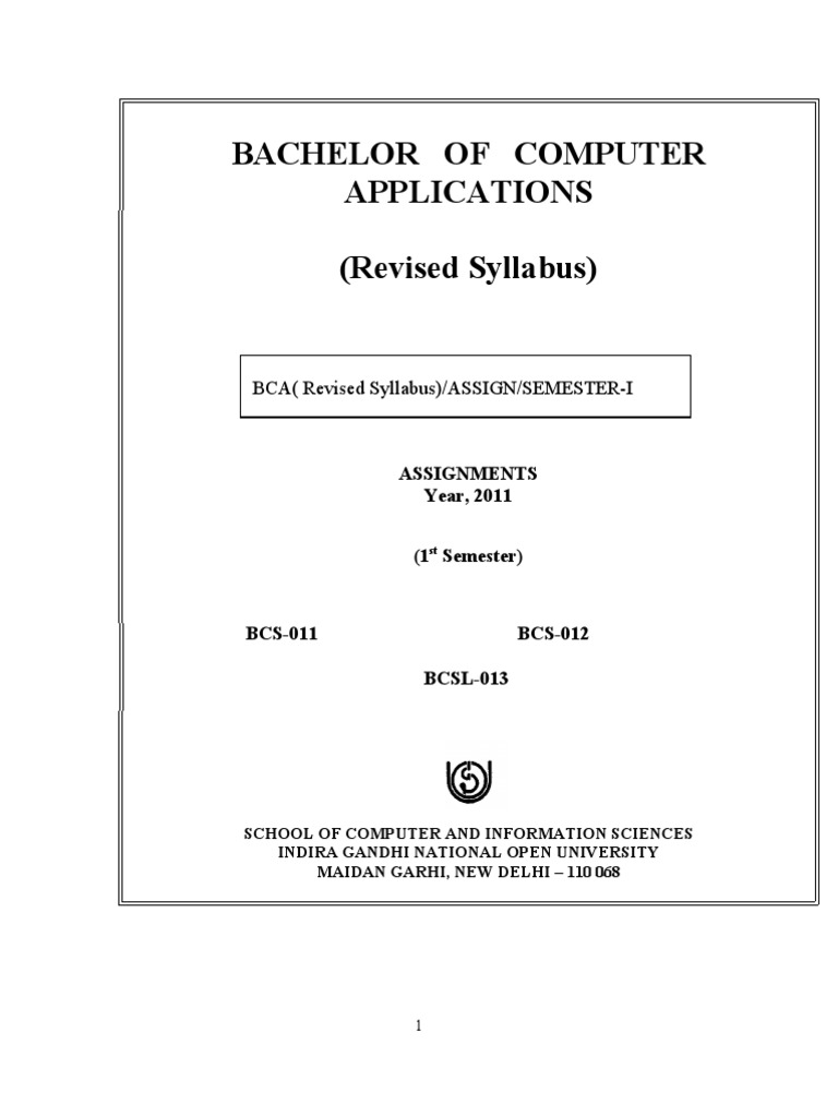 Bca Revised Ist Sem Assignment | Web Browser | Computer Network