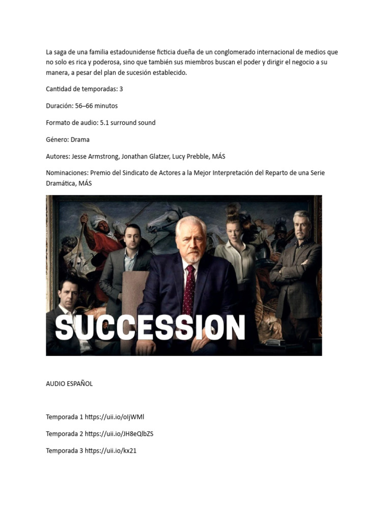 Succession Audio Latino y Español | PDF