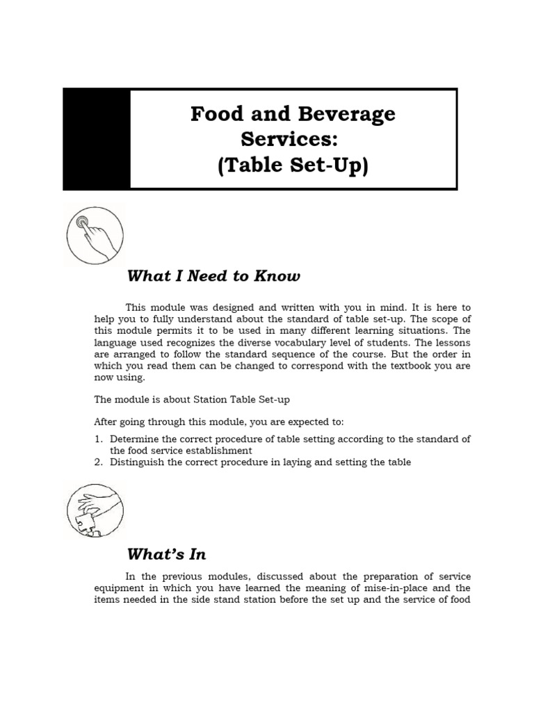 FBS Week 5 | PDF | Tableware | Cuisine