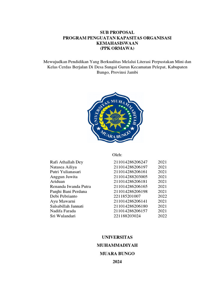 Sub Proposal Bem Fkip Ummuba | PDF | Ilmu Sosial