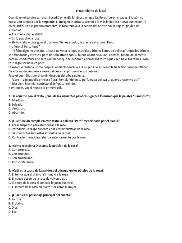 El Nacimiento de La Col | PDF