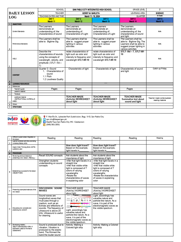 WEEK-7-Light DLL | Download Free PDF | Sound | Light