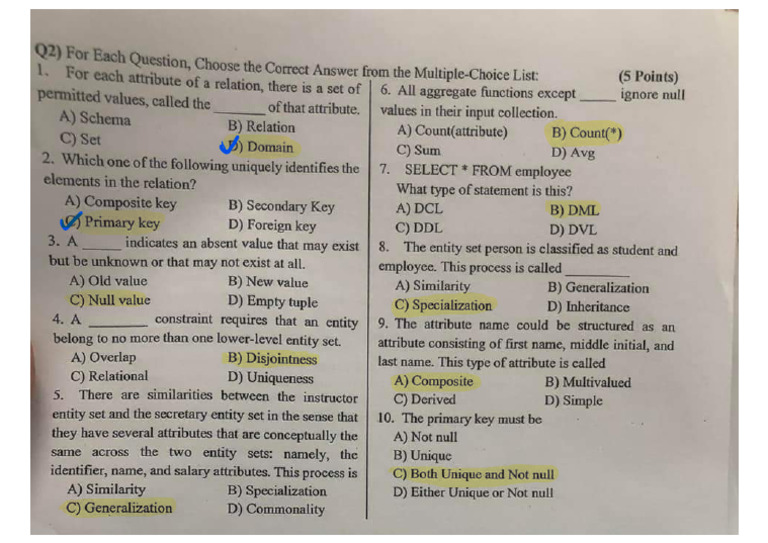 MidTerm Answer | PDF