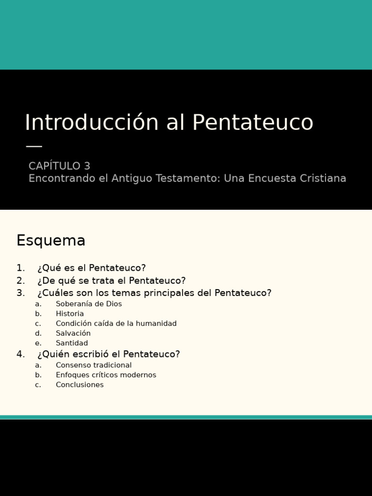 Introduccion Del Pentateuco | PDF | Tora | Moisés