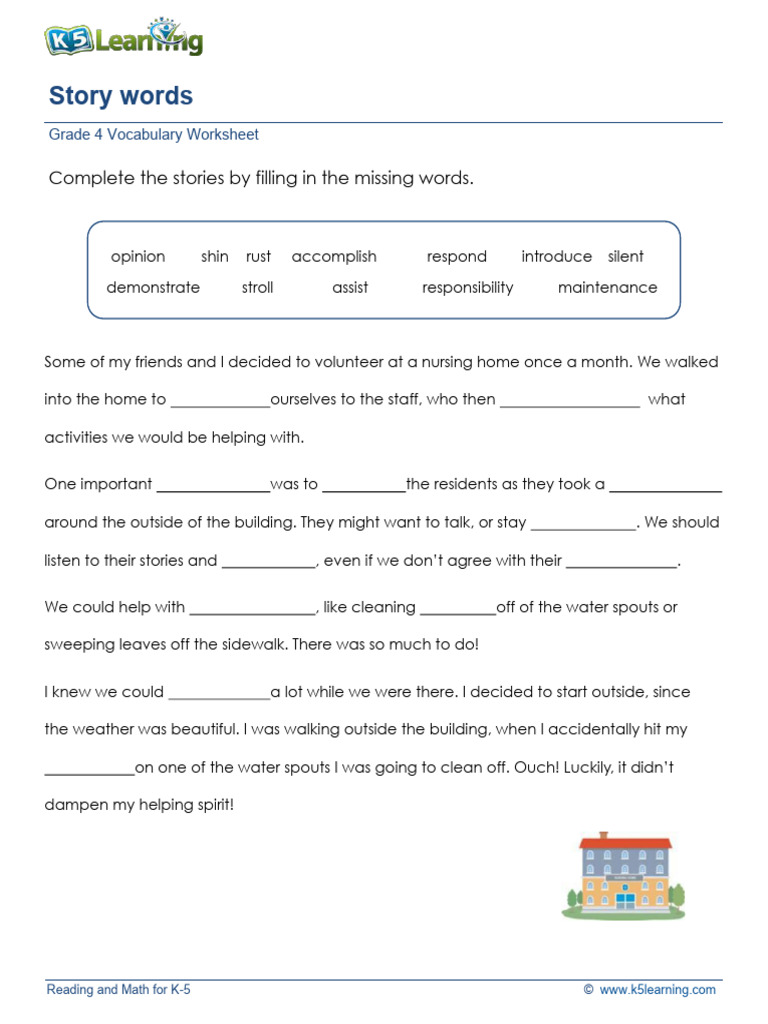 Grade 4 Paragraph Insert Words 1 | PDF | Self-Improvement