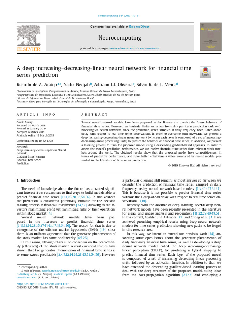 A Deep Increasing-Decreasing-Linear Neural Network For Financial Time Series Prediction | PDF ...