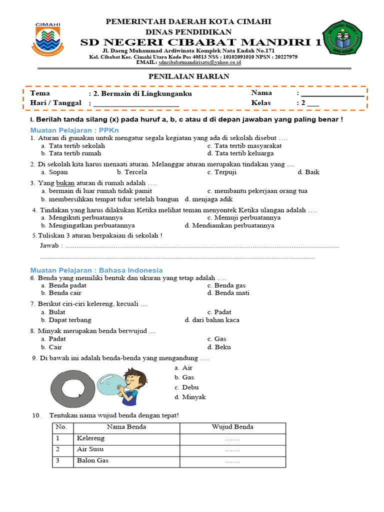 PH Tema 2 Kelas 2 | PDF