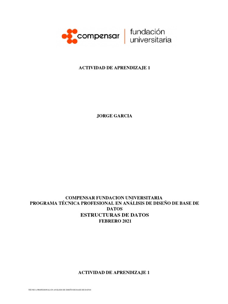 Actividad de Aprendizaje 1 | PDF | Java (lenguaje de programación) | Tipo de datos